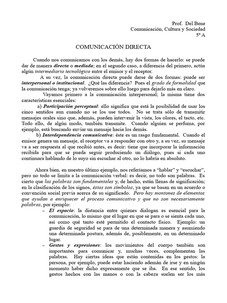 003 - Comunicación Directa | PDF | Comunicación