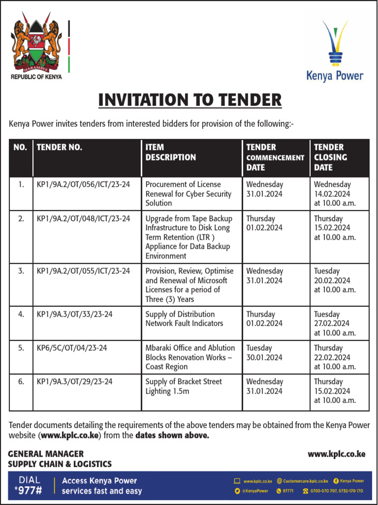 Tender Ad - 5. Mbaraki - 30.01.2024 | PDF | Computing | Information ...