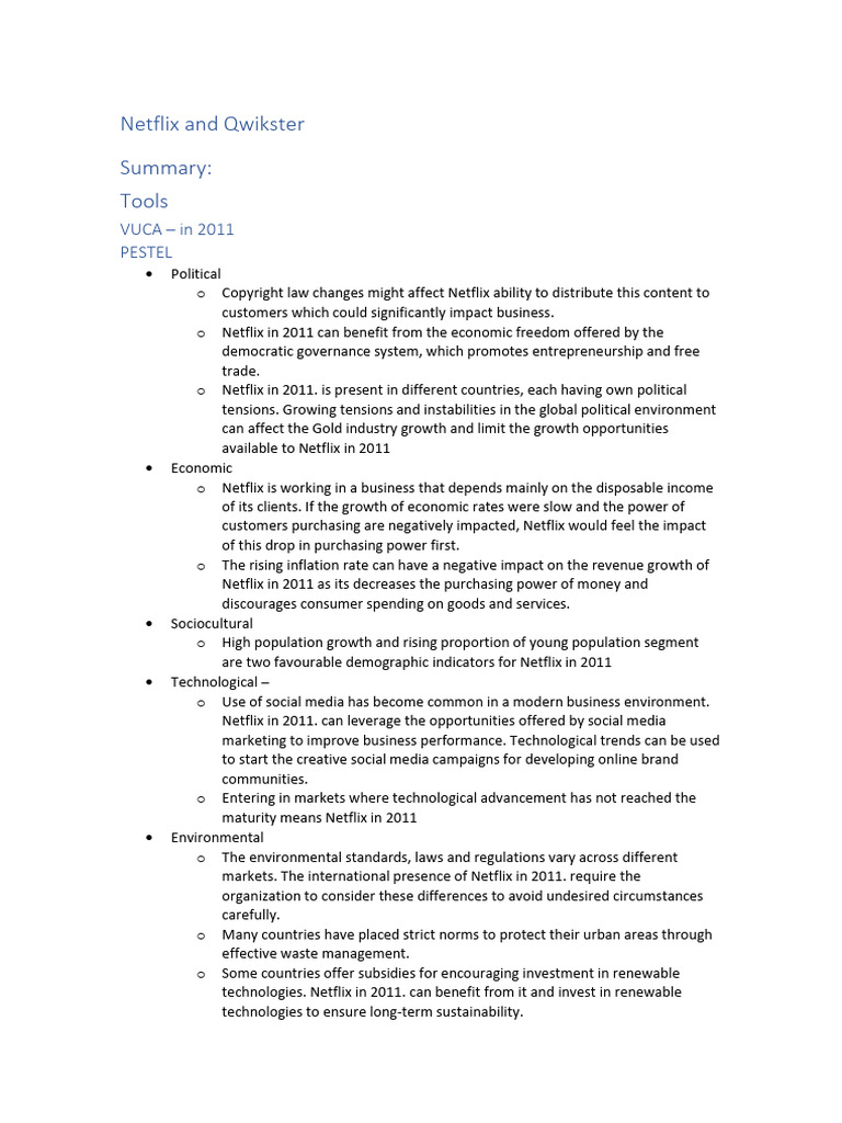 Flix and Qwikster | PDF | Market (Economics) | Profit (Economics)