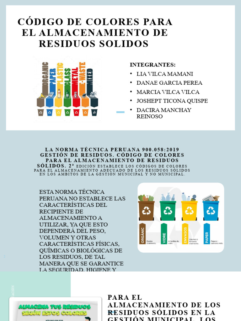 Código de Colores para El Almacenamiento de Residuos | PDF | Residuos | Papel