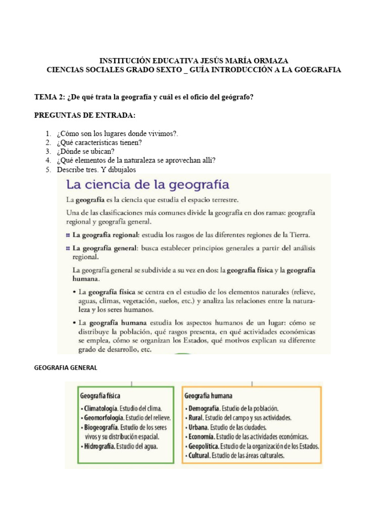 GEOGRAFIA GENERAL | PDF