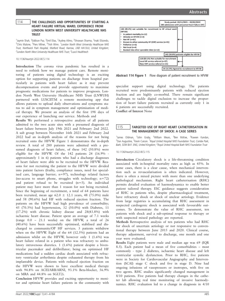 A85 1 Full | PDF | Heart Failure | Comorbidity