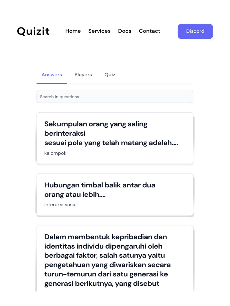 Quizizz - Answers | PDF