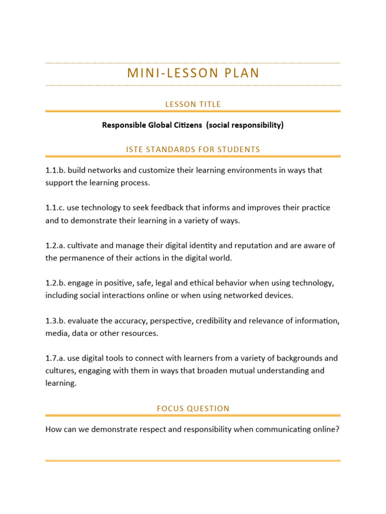Marquez Mini-Lesson Module 5 Lesson 5 | PDF | Community | Learning
