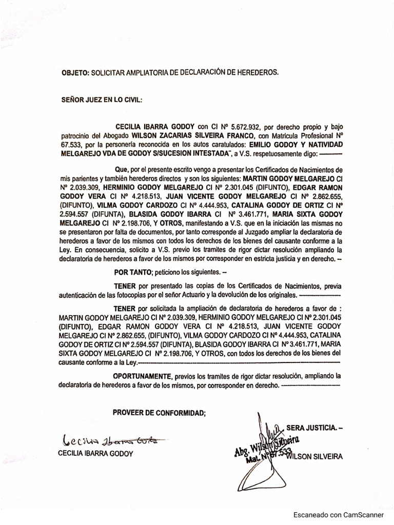 Solicitud de Declaratoria | PDF