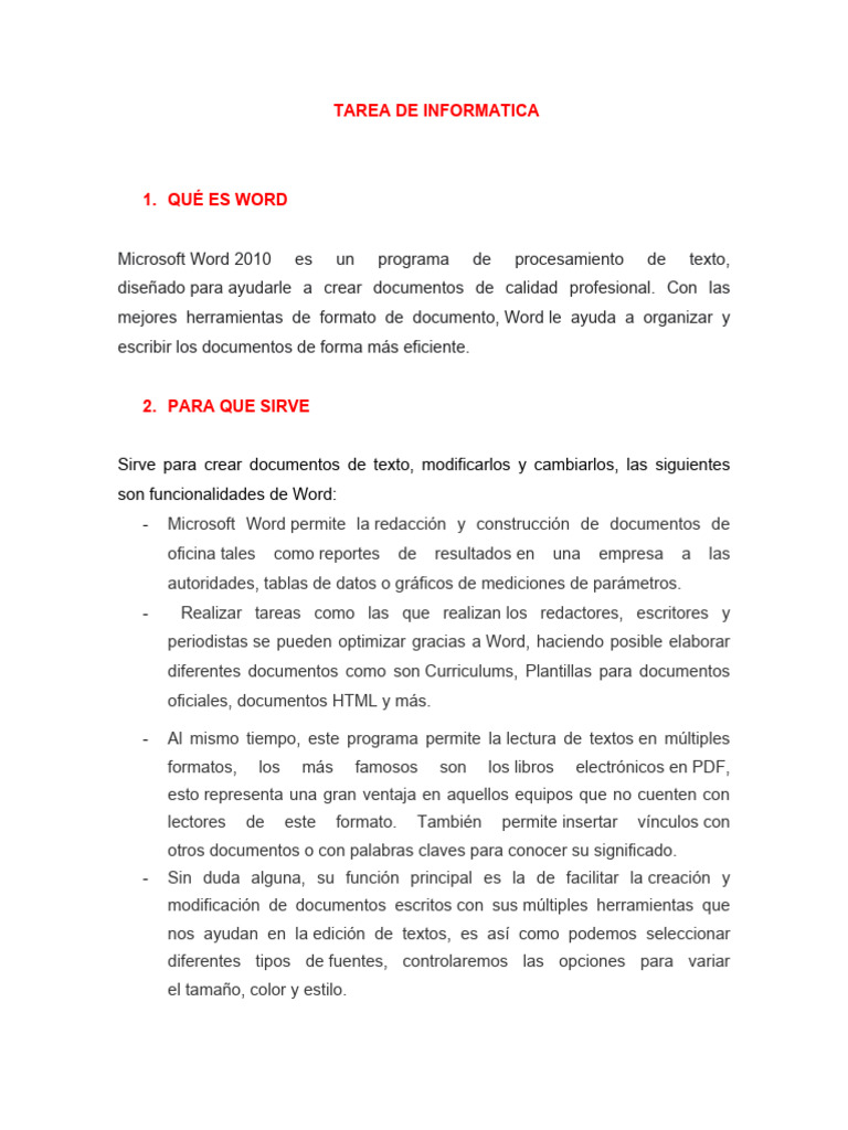 Tarea de Informatica | PDF