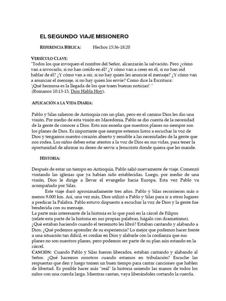 Segundo Viaje De Pablo Pdf Pablo El Apóstol