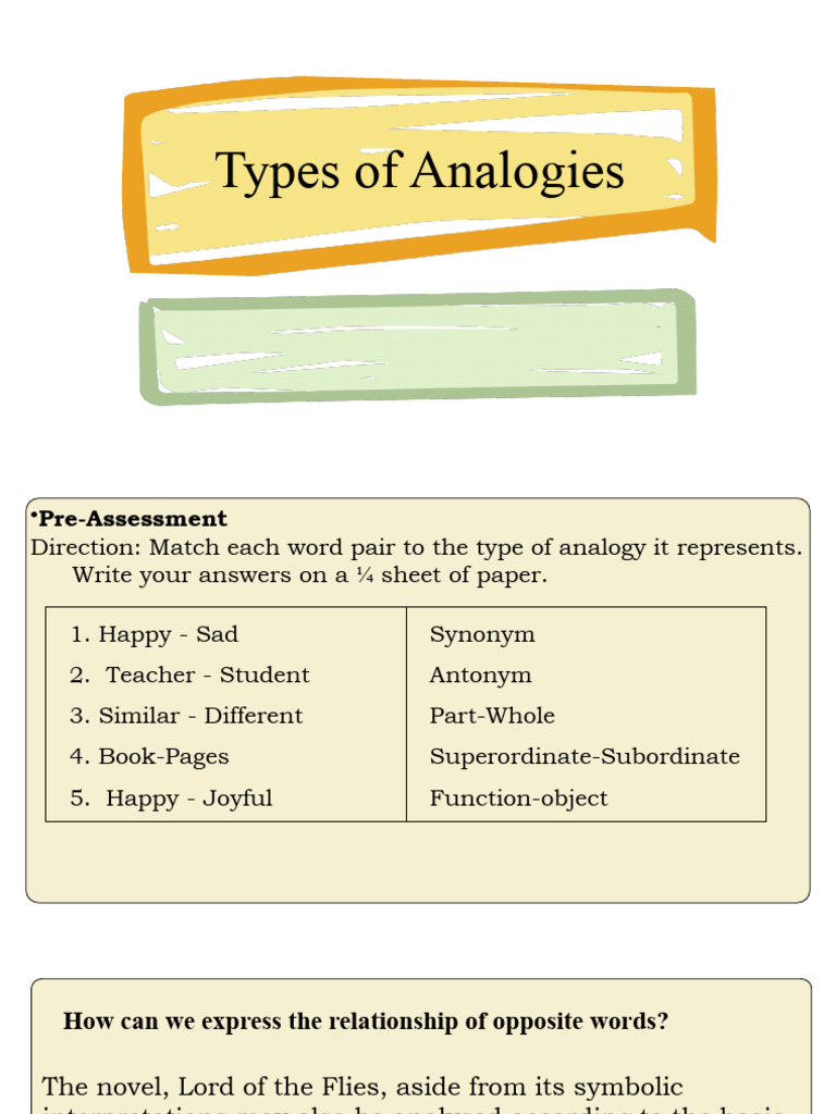 Type of Analogies | PDF | Analogy | Concept