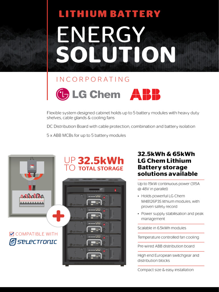 LG CHEM Lithium Battery Energy Solution Brochure | PDF | Lithium Ion Battery | Energy Technology