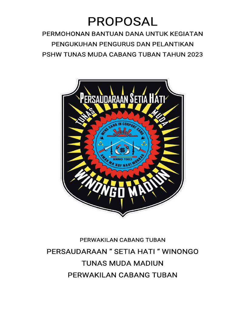 Proposal Pengukuhan Dan Pelantikan 2023-1 | PDF Proposal Pengukuhan Dan Pelantikan 2023-1 | PDF