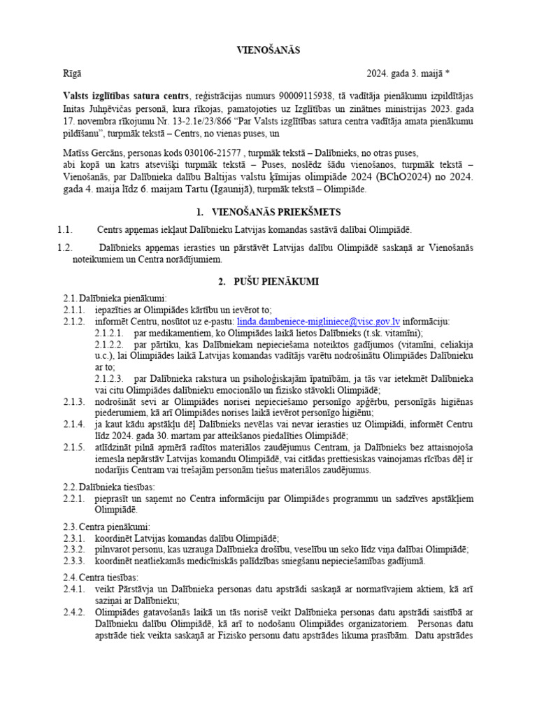 Vienosanas - Pilngadiga Daliba Olimpiade | PDF