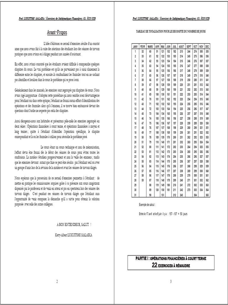Receuil Exercices MATH FIN-1 | PDF