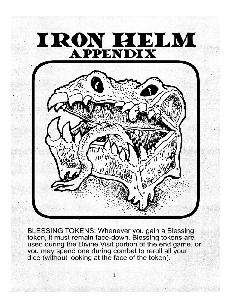 Iron Helm Appendix | PDF
