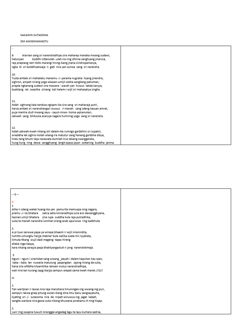 Kakawin Sutasoma Overview | PDF