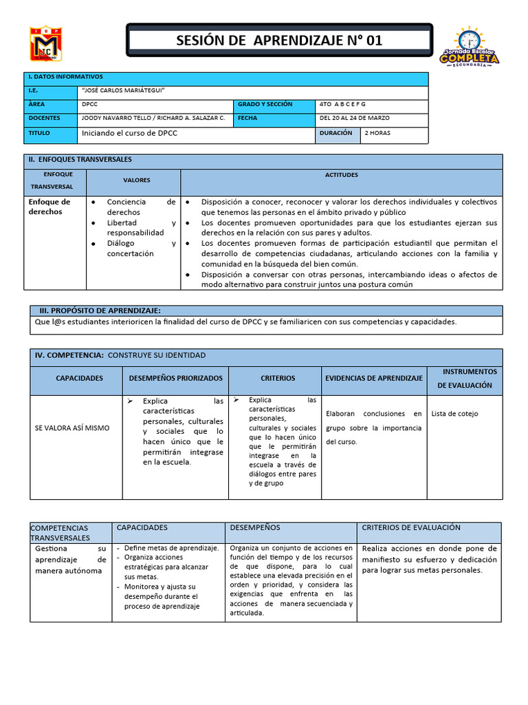 Inicio del Curso de DPCC | PDF | Aprendizaje | Evaluación