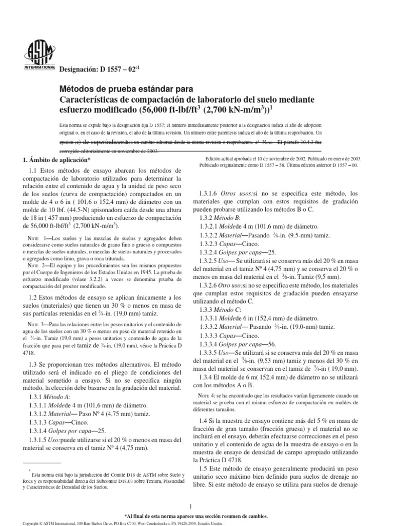 D 1557 - Español | PDF