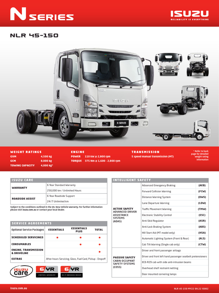 Spec NLR 45-150 | PDF | Manual Transmission | Transportation Engineering