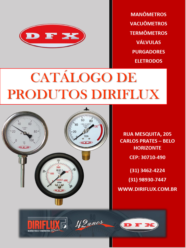 Catálogo Produtos DFX | PDF | Válvula | Termômetro