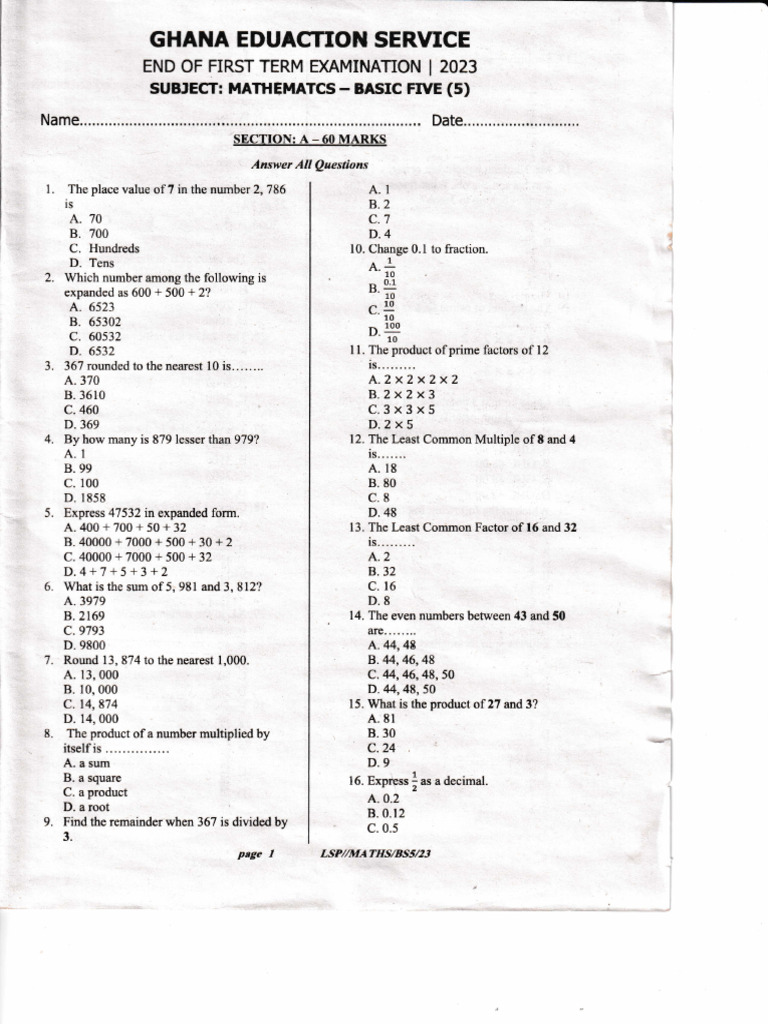 Maths Basic Five | PDF | Number Theory | Lexicology