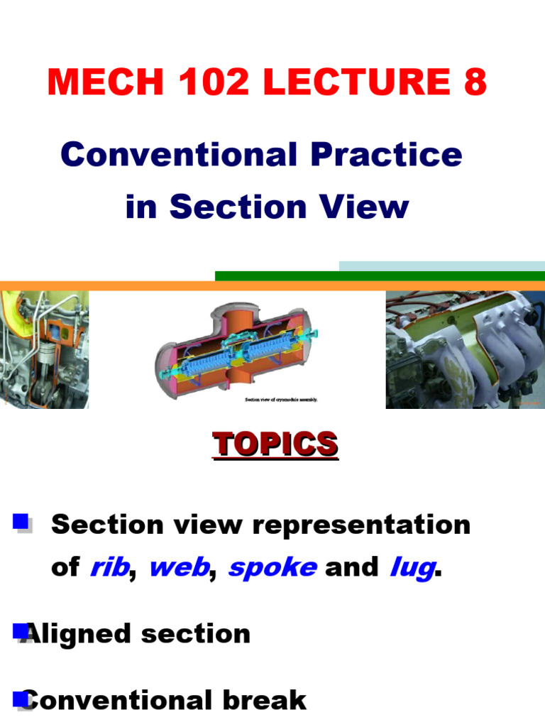 Mech 102 Lecture 8 - Sectioning Convention | PDF | Geometry