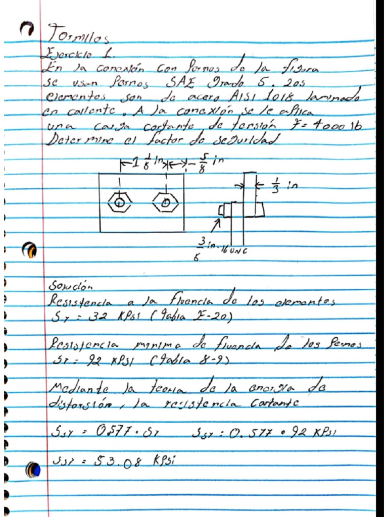 Ejercicios de Tornillos Torres Román | PDF