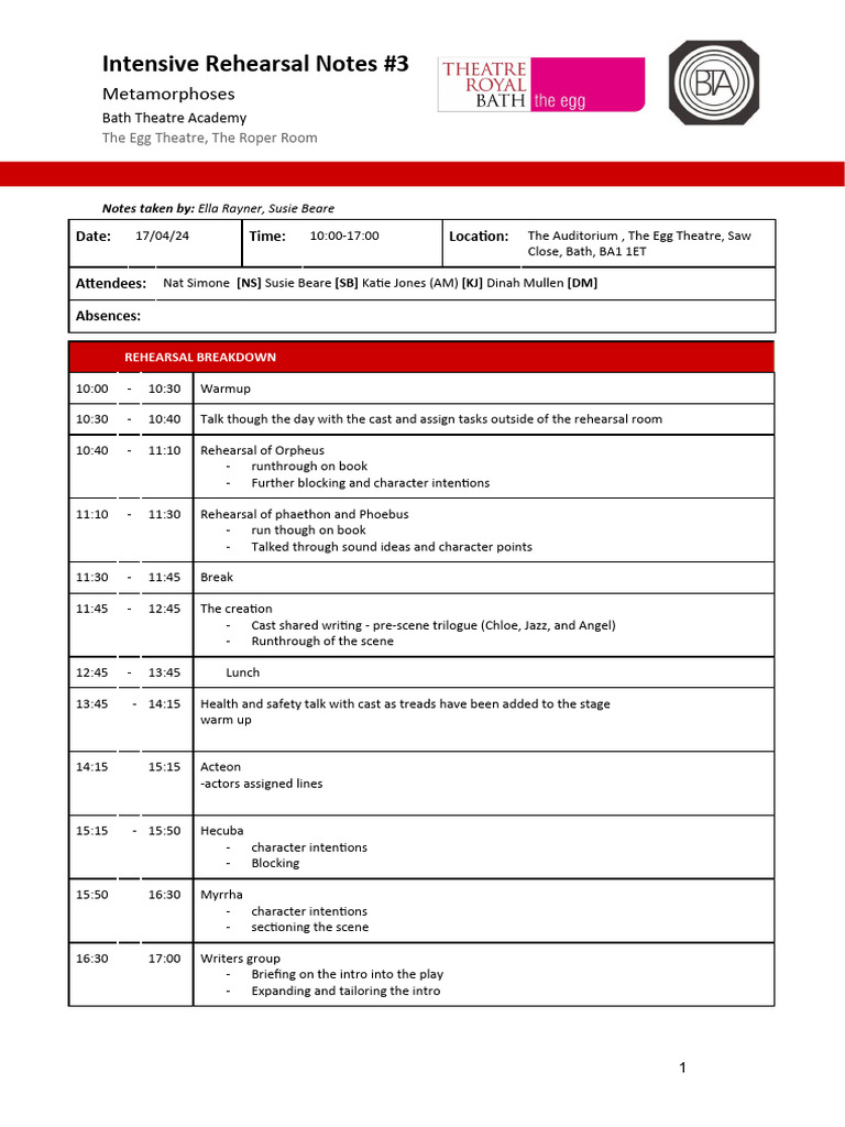 3 Meta Rehearsal Notes 17 04 24 | PDF