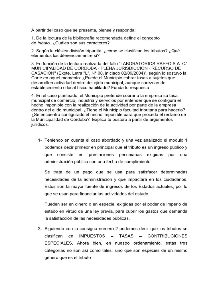 TP 1 Derecho Tributa) Rio | PDF | Impuestos | Economias