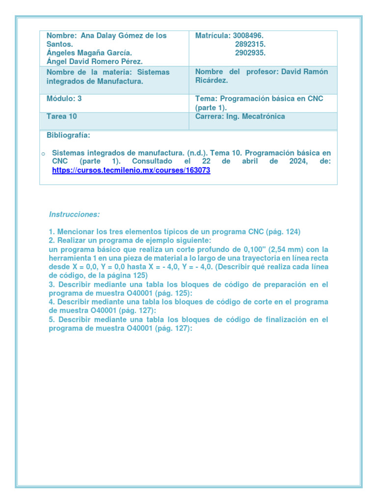 Tarea 10. SIM | PDF | Control numerico