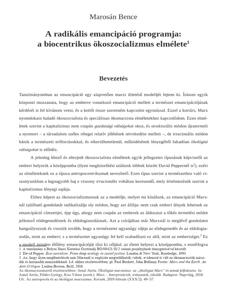 003 Marosan B A Radikalis Emancipacio | PDF