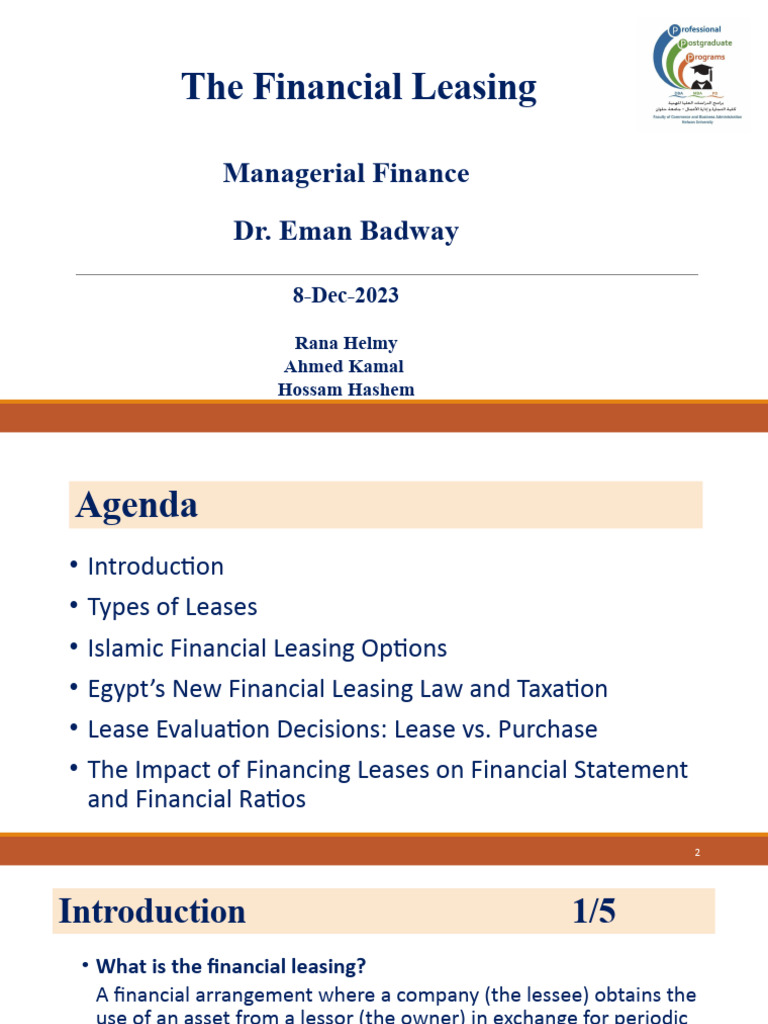 Understanding Financial Leasing Basics | PDF | Lease | Expense