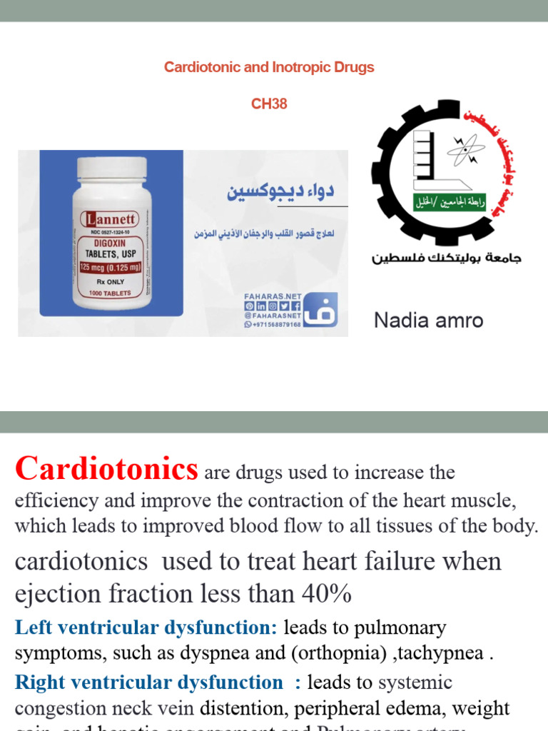 Cardiotonic and Inotropic Drugs | PDF | Heart | Heart Failure