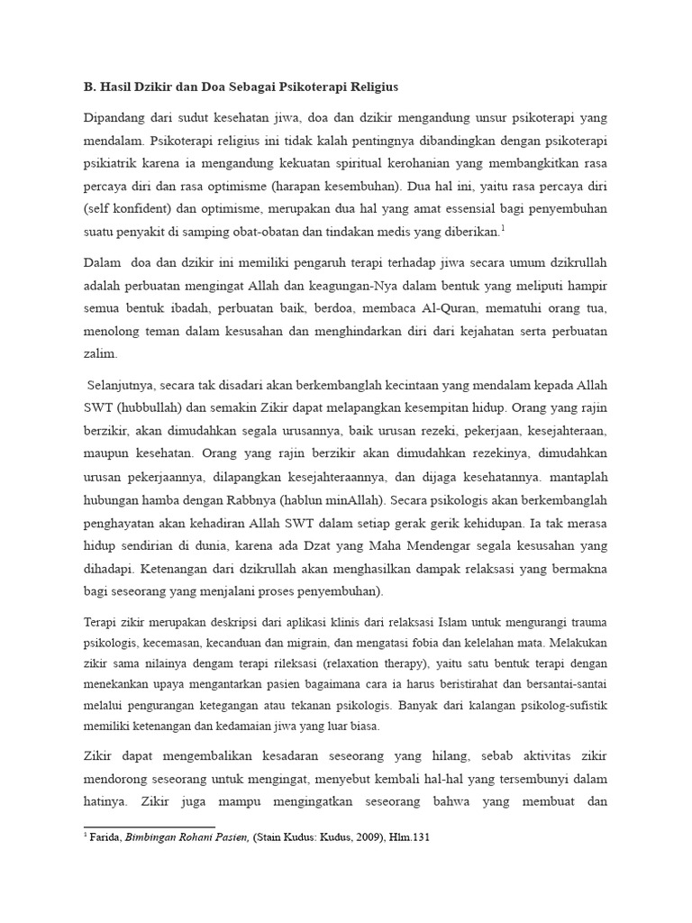 Terapi Zikir dan Doa untuk Kesehatan Jiwa | PDF | Pengembangan Diri ...