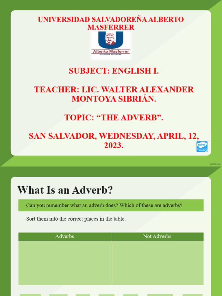 Understanding Adverbs In English Pdf Adverb Linguistics