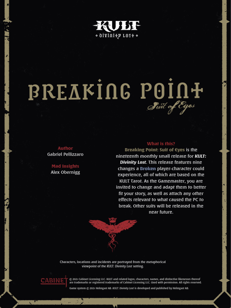KULT: Divinity Lost - Breaking Point Guide | PDF | Truth