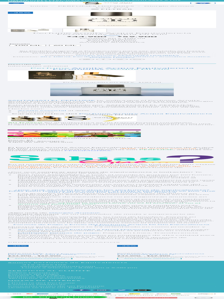 Perfume Armity Acqua Equivalencia Feromonas Acqua Di Gio - Santa Mati ...