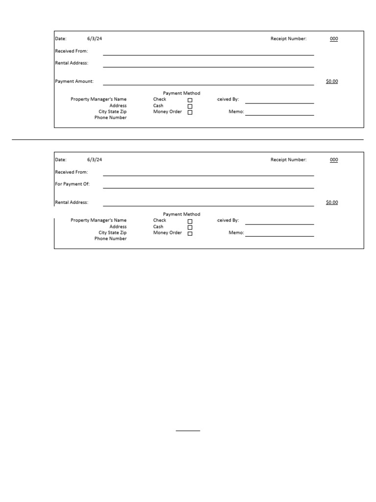 Excel Receipt Templates 01 | PDF