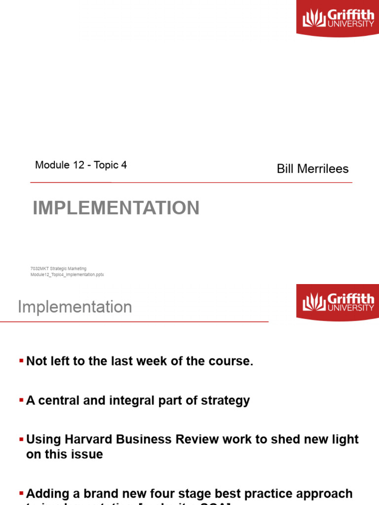 Strategic Marketing Implementation Guide | PDF | Career & Growth | Business