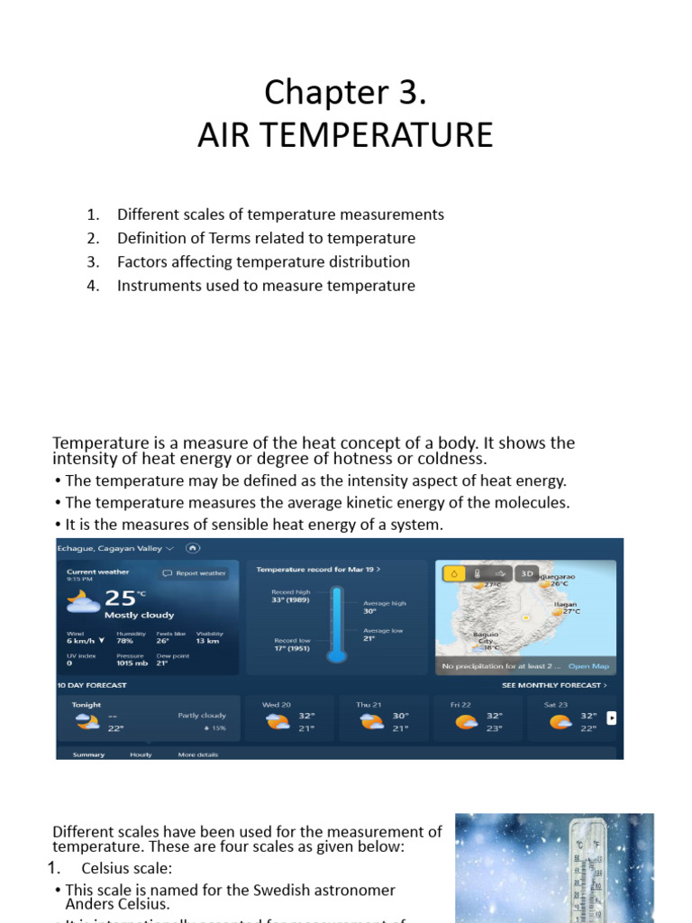 Agrometeorology Air Temperature | PDF | Fahrenheit | Troposphere