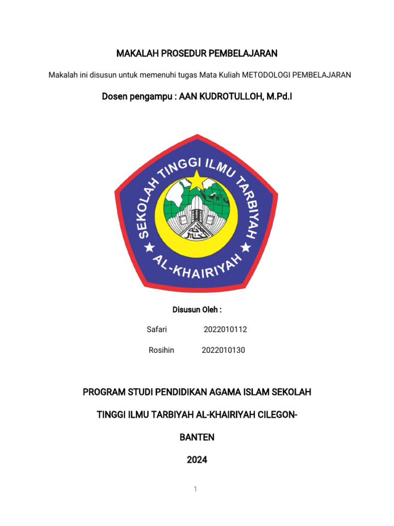 MAKALAH KEL. 4 METODOLOGI PEMBELAJARAN Issun | PDF