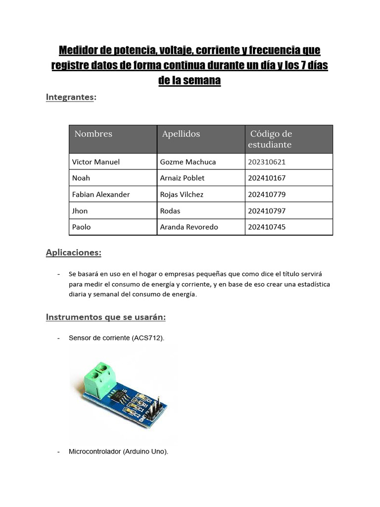 Proyecto De Introducción A La Mecatrónica Pdf