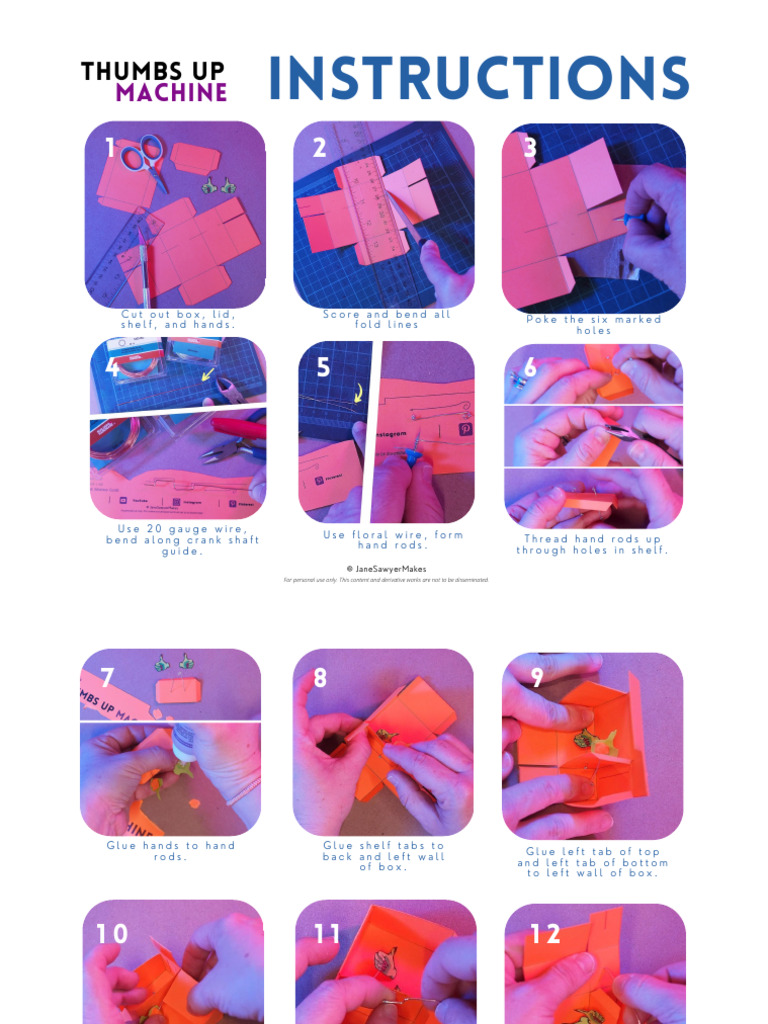 Thumbs Up Machine Instructions | PDF