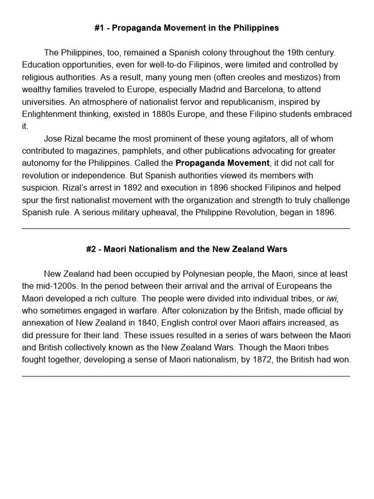 Filipino Nationalism Origins | PDF | German Empire | Otto Von Bismarck