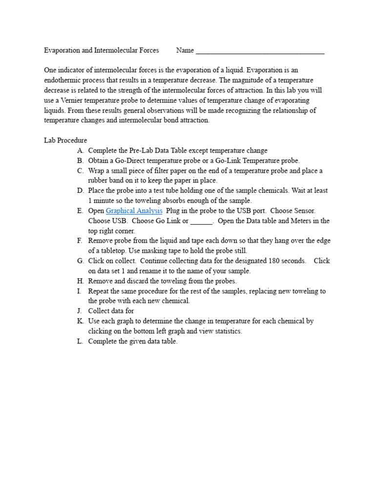Evaporation and Intermolecular Force | PDF | Intermolecular Force ...
