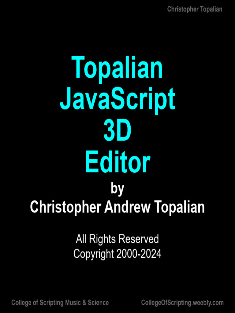 Topalian JavaScript 3D Editor by Christopher Topalian | PDF | Computer ...