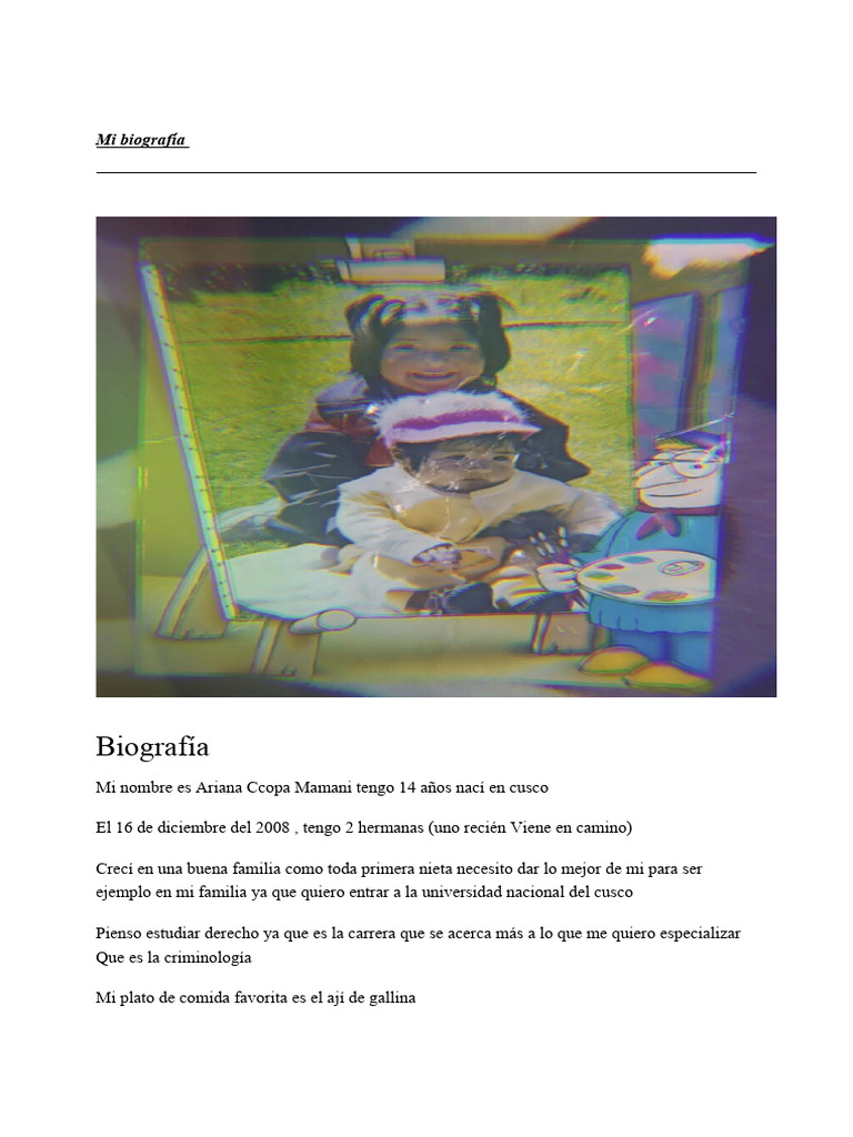 Mi Biografía | PDF | Poesía