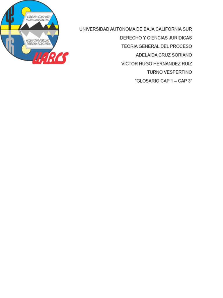 Glosario CAP 1 - CAP 3 | PDF