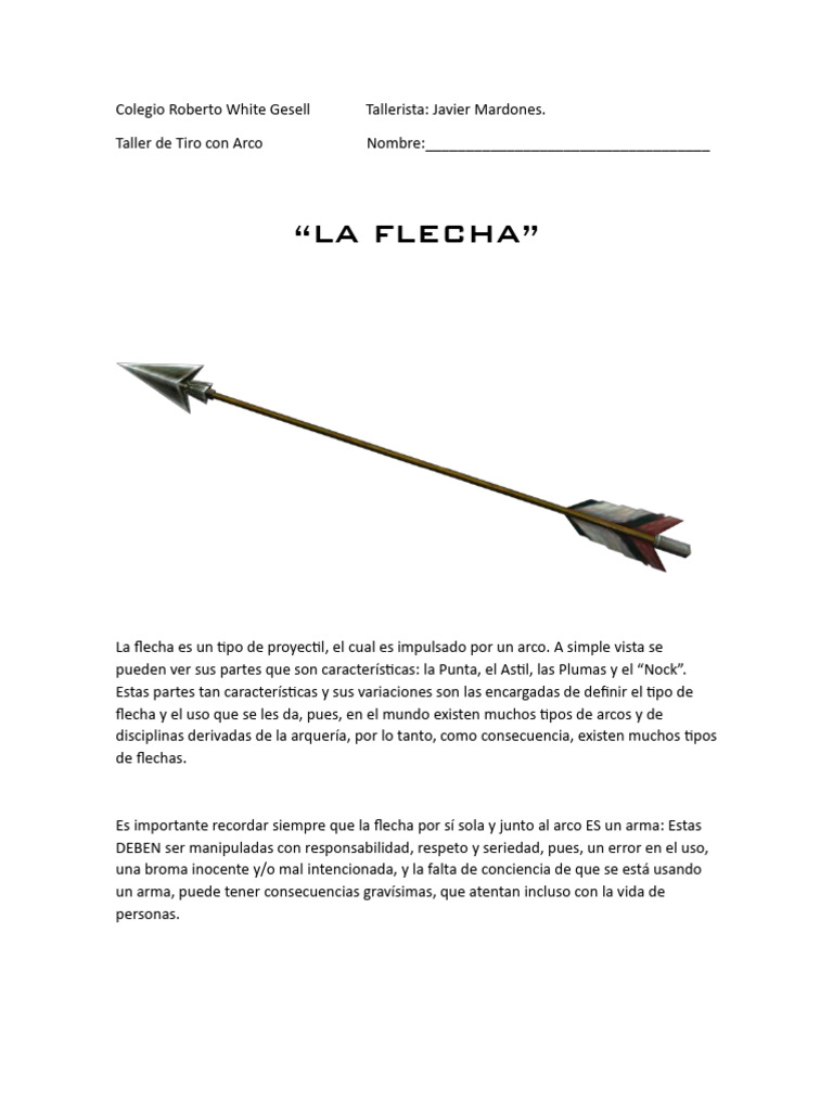 Partes y Evolución de la Flecha | PDF