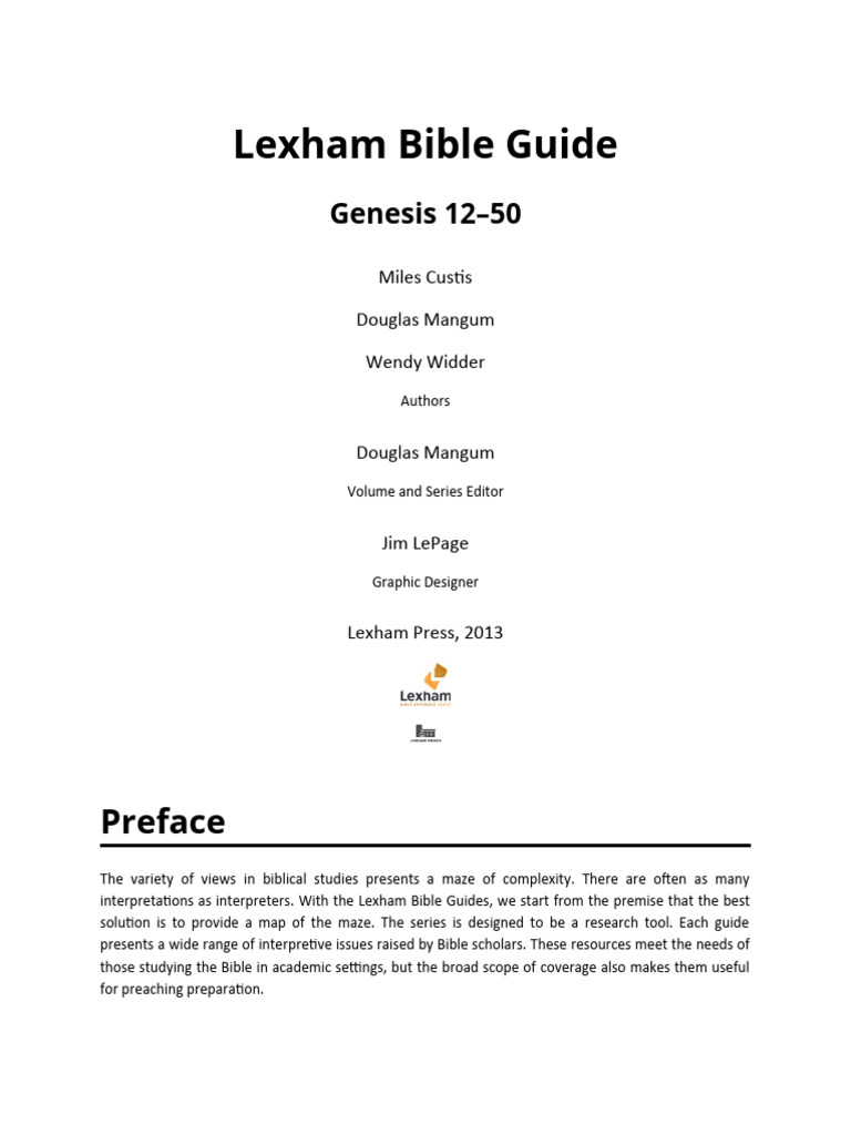 LBG Genesis 12-50 | PDF | Jacob | Abraham