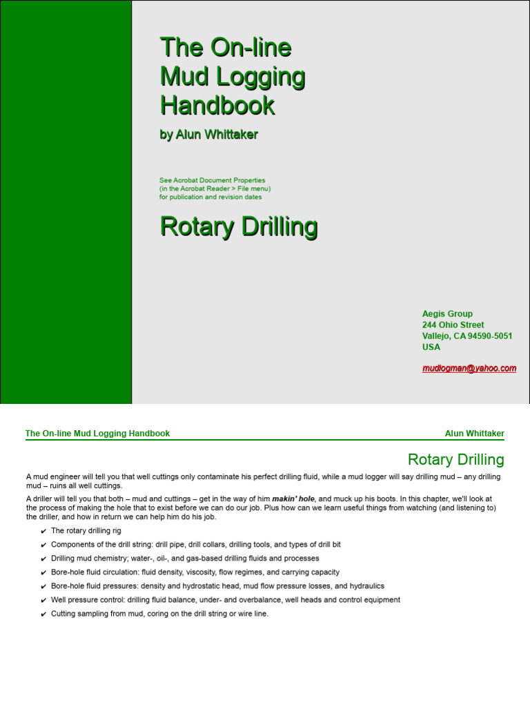 Rotary Drilling in Mud Logging | PDF | Casing (Borehole)