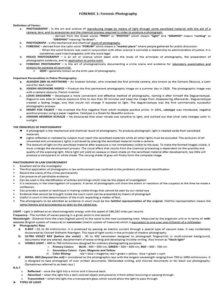Forensic 1 | PDF | Camera | Camera Lens